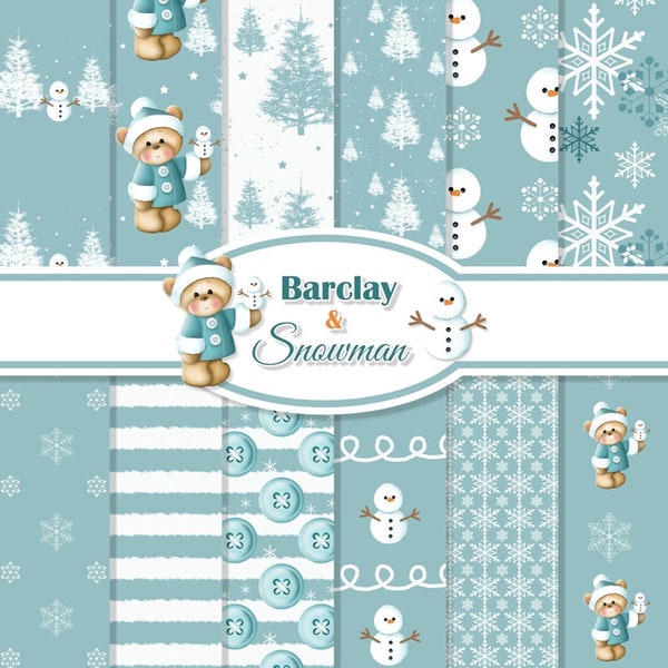 Christmas Digital Paper - Etsy