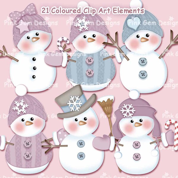 Snowmen Clip Art - Etsy