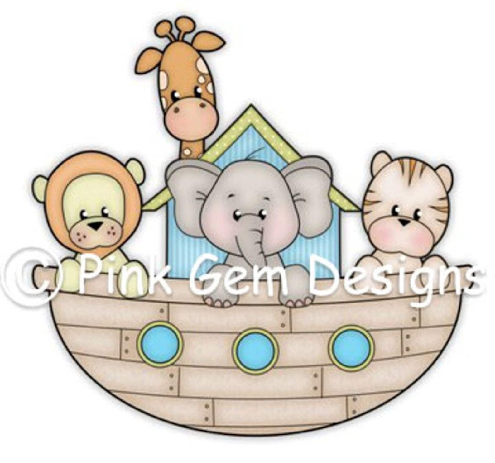 Digi Stamp Noah's Ark . Makes Cute Papercraft and Digital - Etsy
