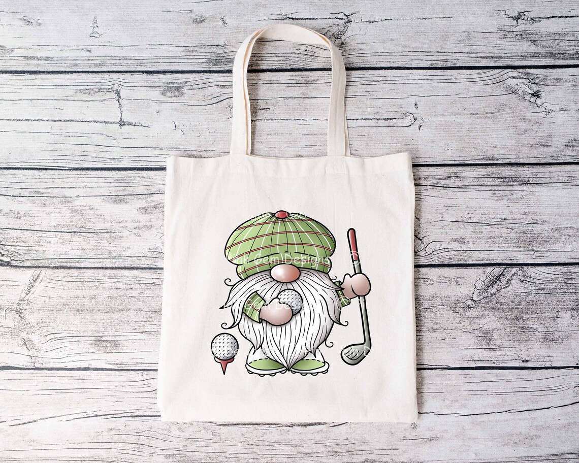 Digi Stamp Golf Gnome, Digital Stamp, Digistamp, 1 Pre Coloured Png and ...