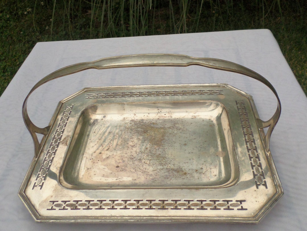 Silver Plate Tray, Handle, Serving Tray, Centerpiece, Reed and Barton ...