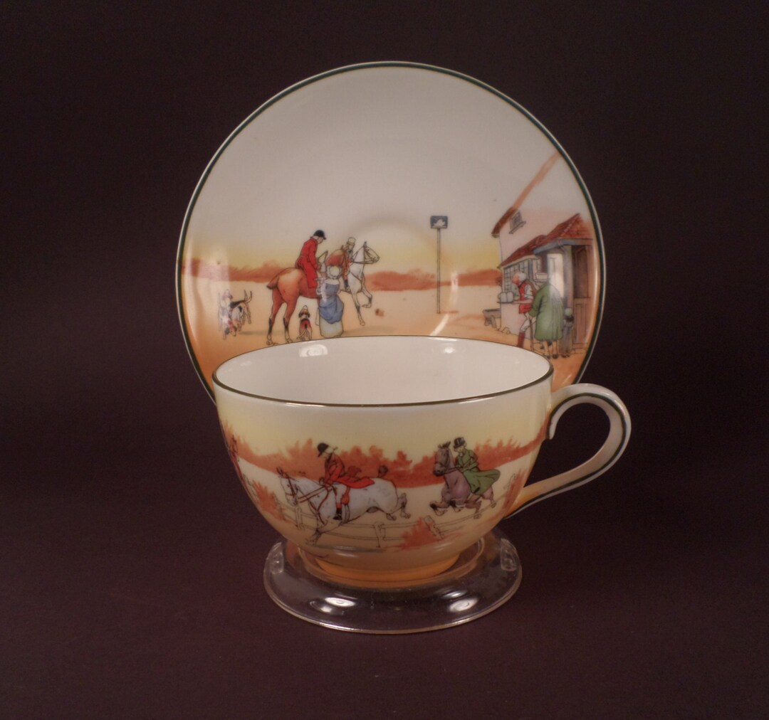 Royal Doulton, Fox Hunting, Tea Cup, Saucer, English Bone China ...