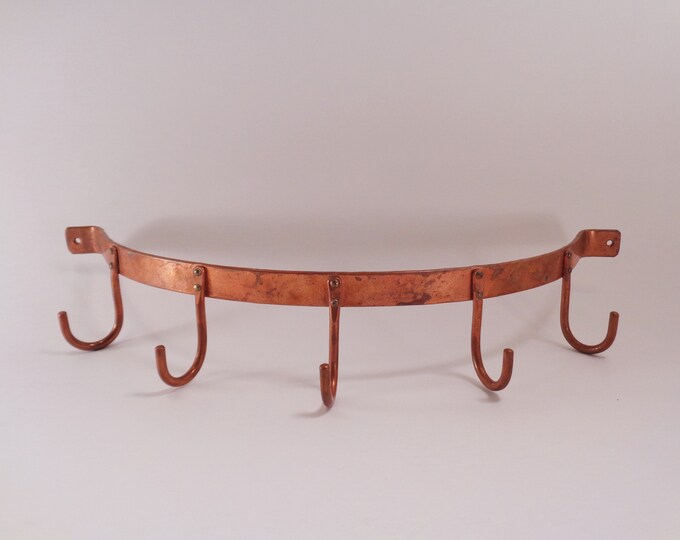 Vintage Hammered Copper Large Spoon Rack, Small Pot Rack - Etsy