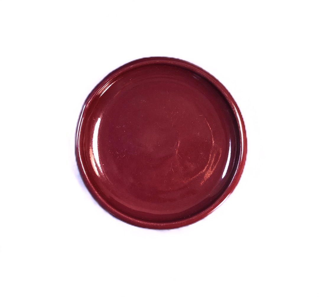 Bybee Burgundy Red Underplate, Dessert, Salad, Bread Plate, Marked ...