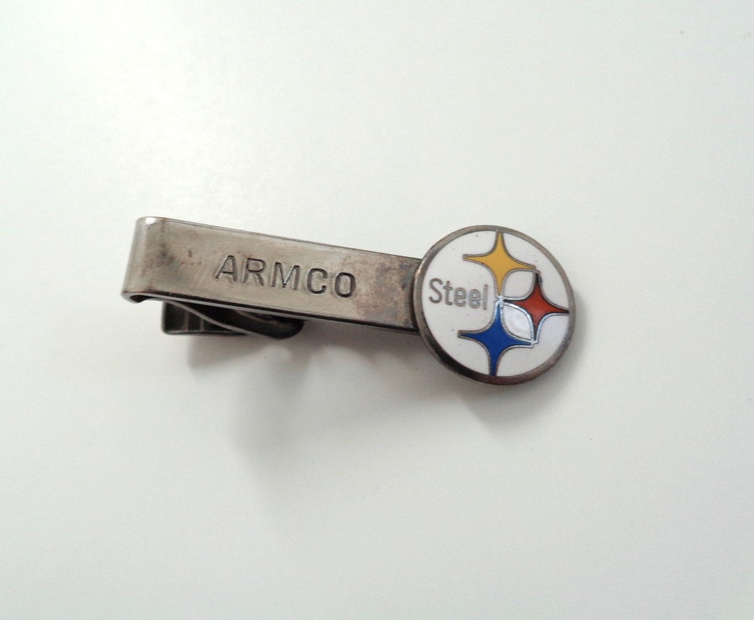 Armco Steel Logo Symbol Stainless and Enamel Tie Clip, Vintage - Etsy