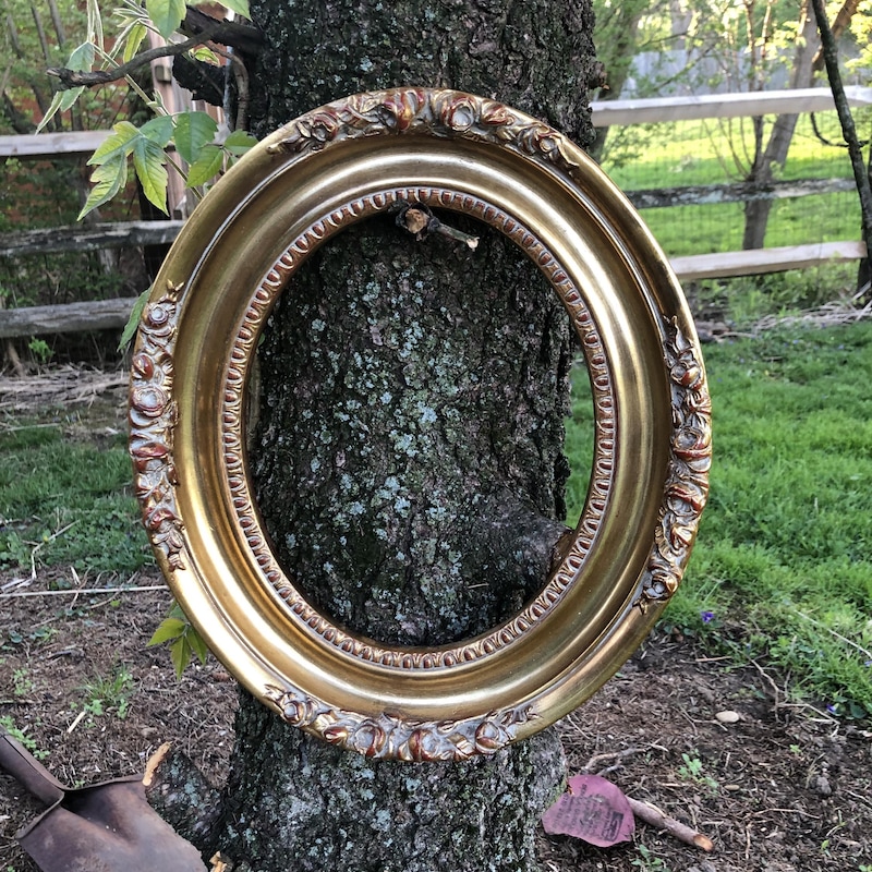 Oval Gilt Gold Wood Frame - Etsy