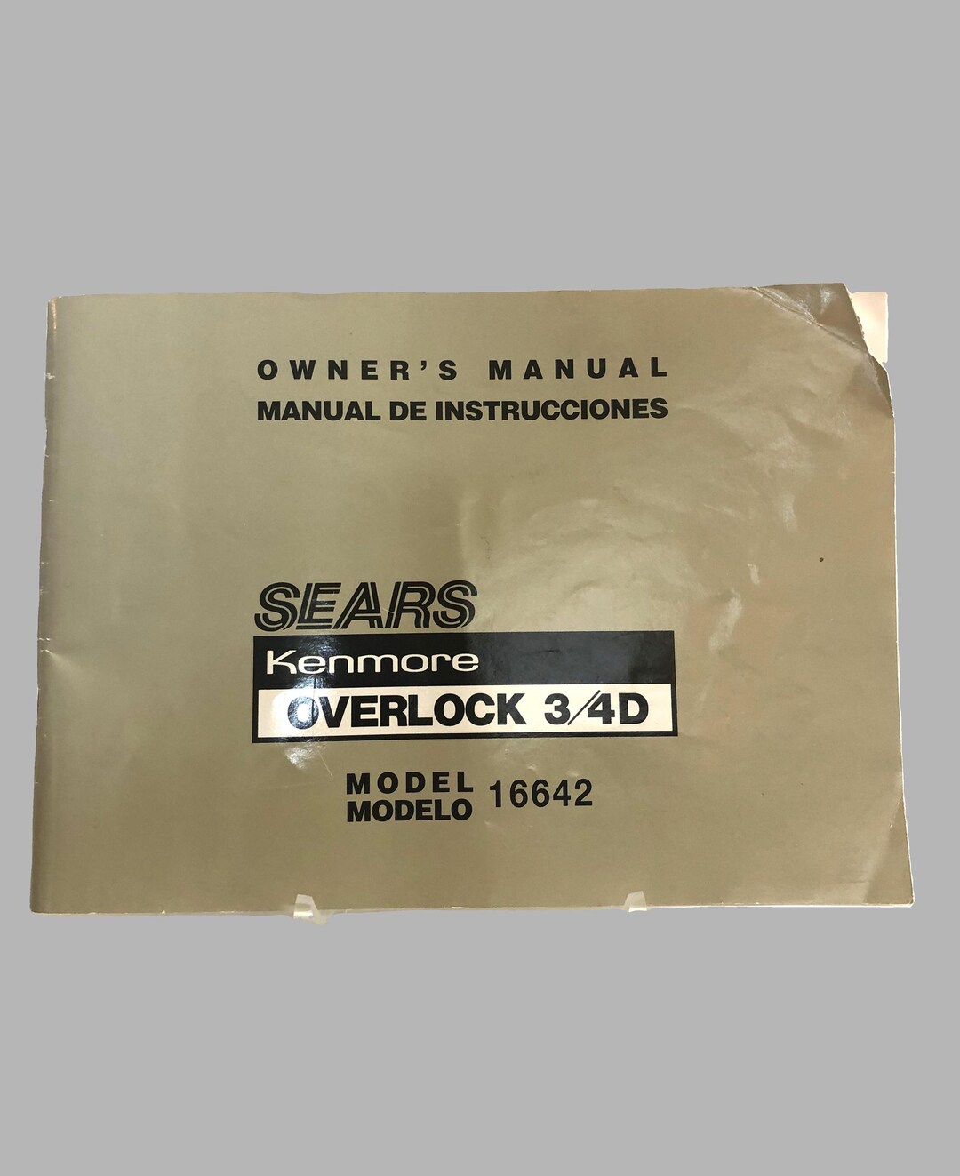 Kenmore Overlock Sewing Machine, Model 16642, 3/4D, Owners Manual ...