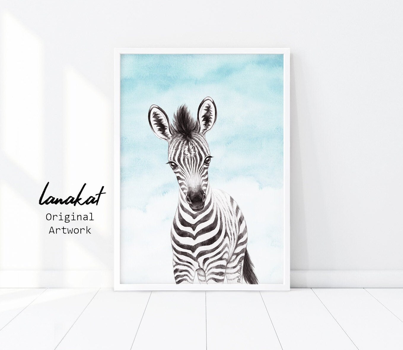 Pink And Blue Zebra Print