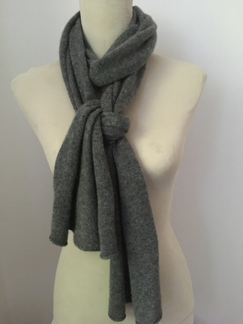 100% Cashmere Skinny Extra Long Scarf | Etsy