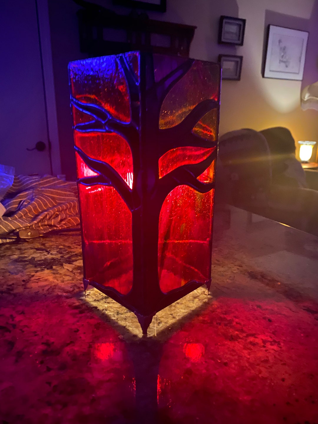Box Lamp - Night Tree - Etsy