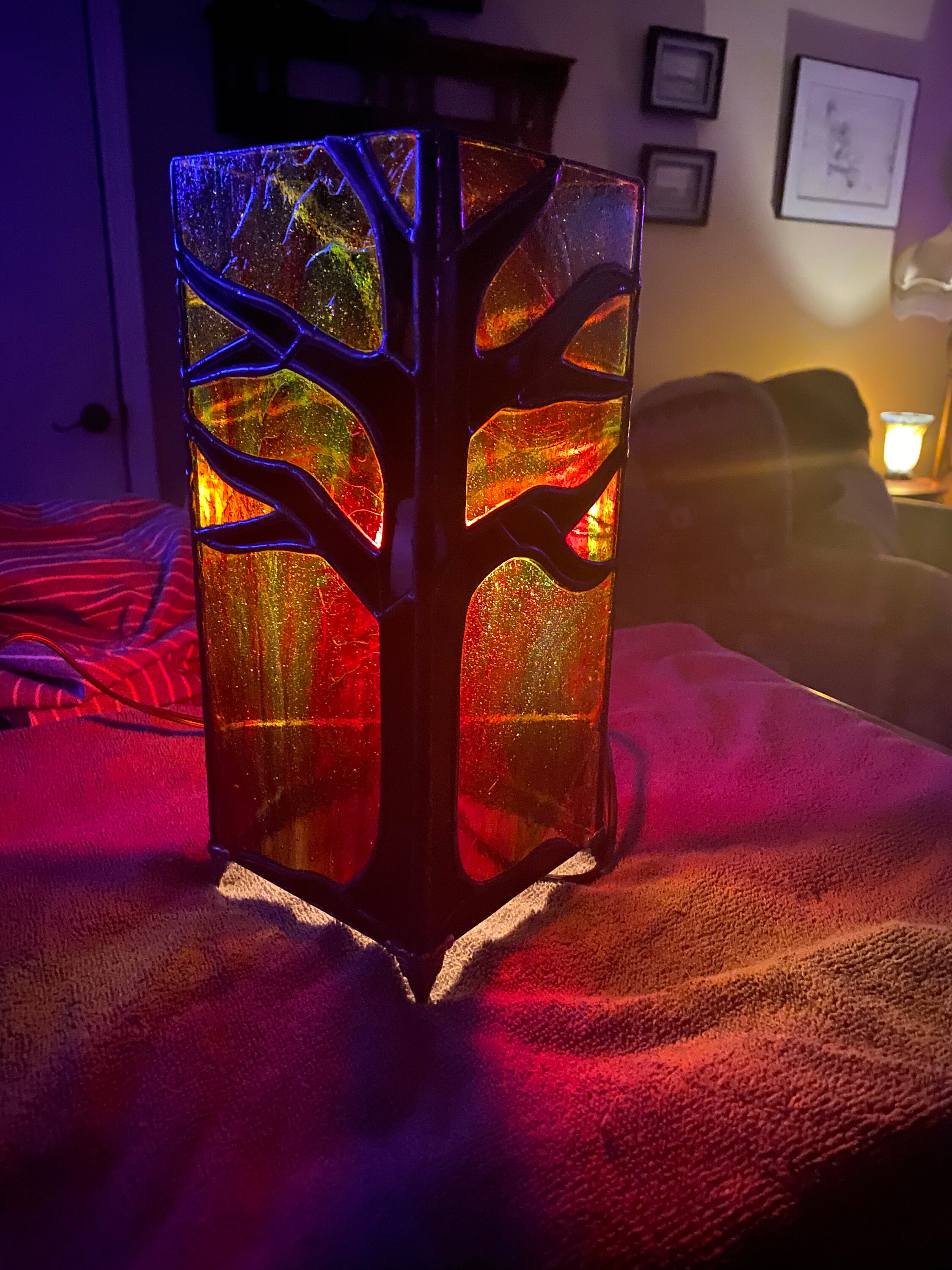Box Lamp - Night Tree - Etsy