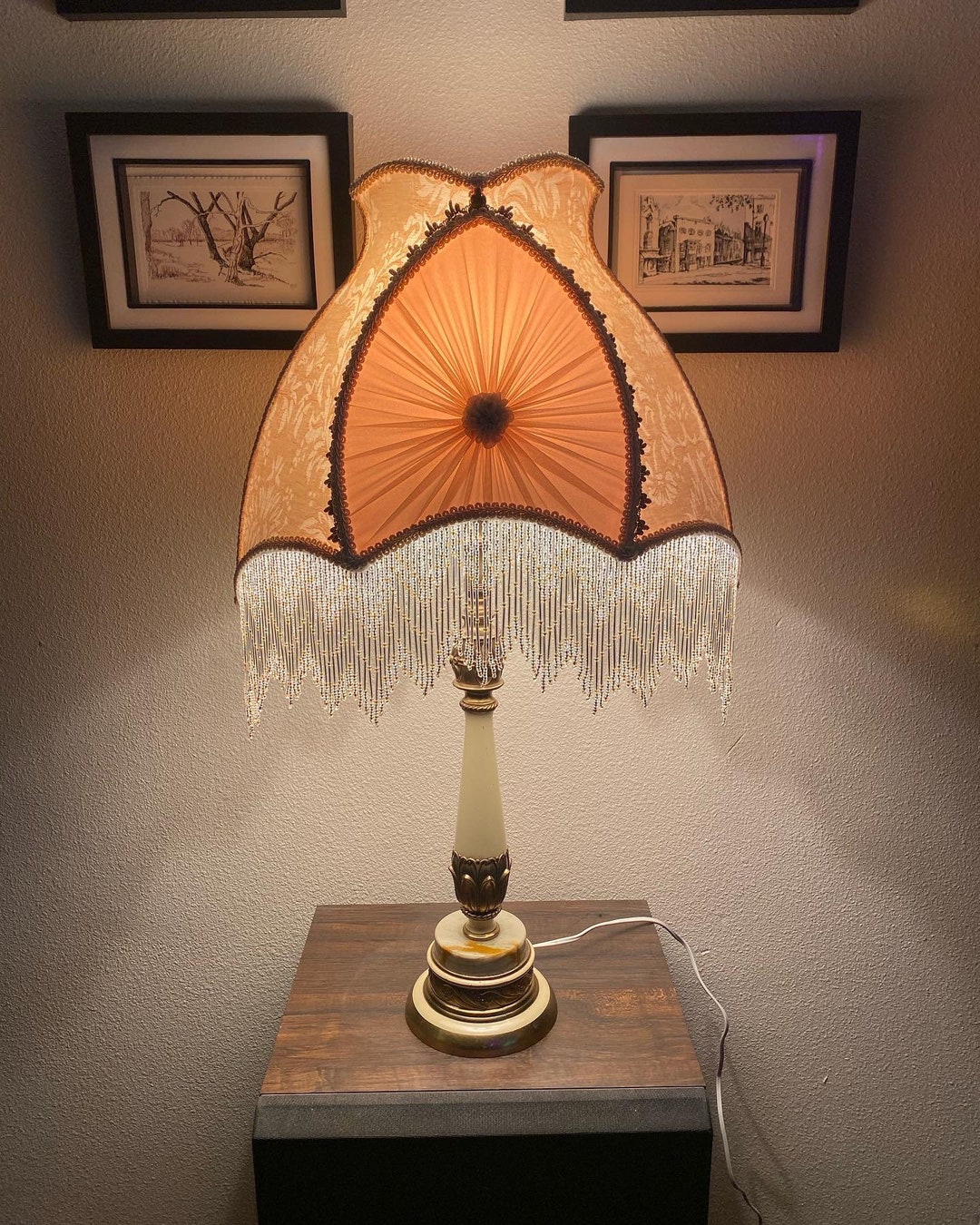 Cream Victorian Shade - Etsy