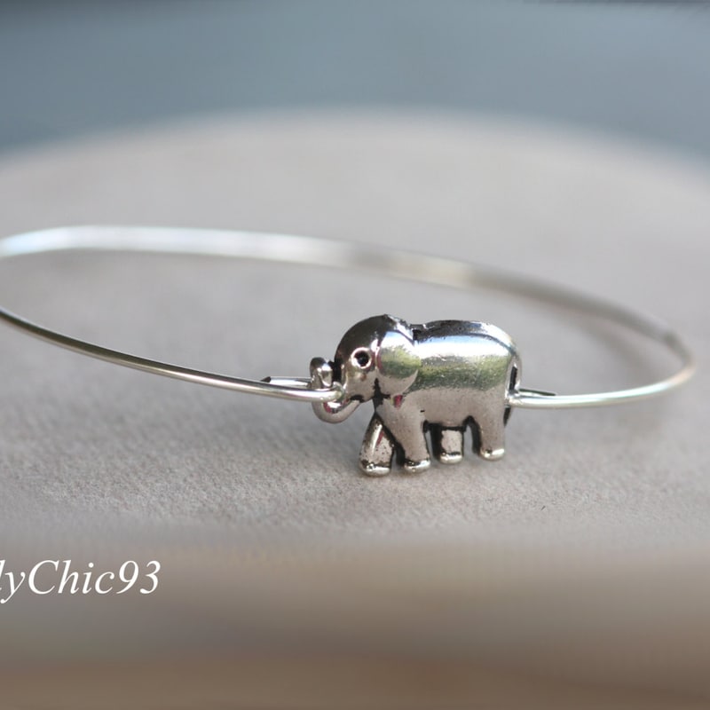 Elephant Bangle - Etsy