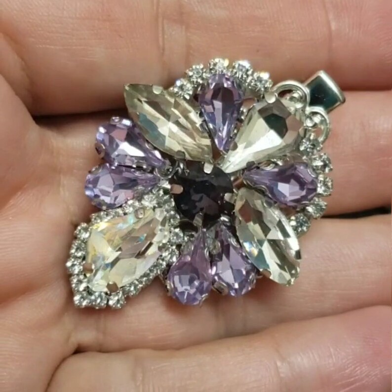 Violet Purple Amethyst Hair Pin Bridal Hair Pin Purple - Etsy