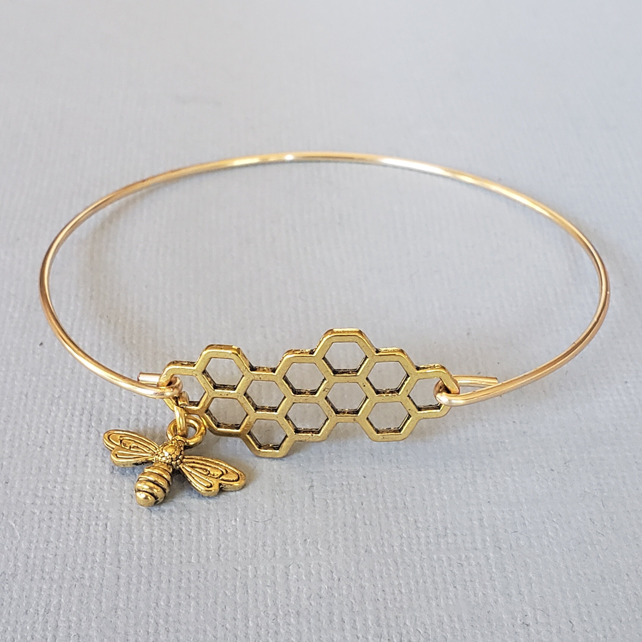 Sale Honey Bee - Bee Hive, Bumble Bee Bracelet, Bumble Bee Jewelry ...