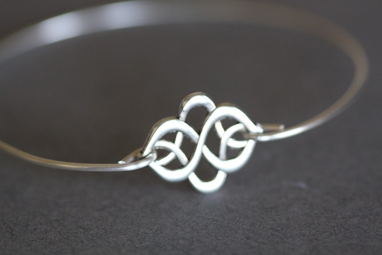Celtic Knot Bracelet , Silver Knot Bangle , Celtic Bangle, Celtic ...