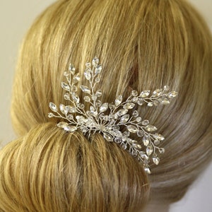 Fan Shape Comb,swarovski Crystal Bridal Comb, Wedding Comb, Flower Vine ...