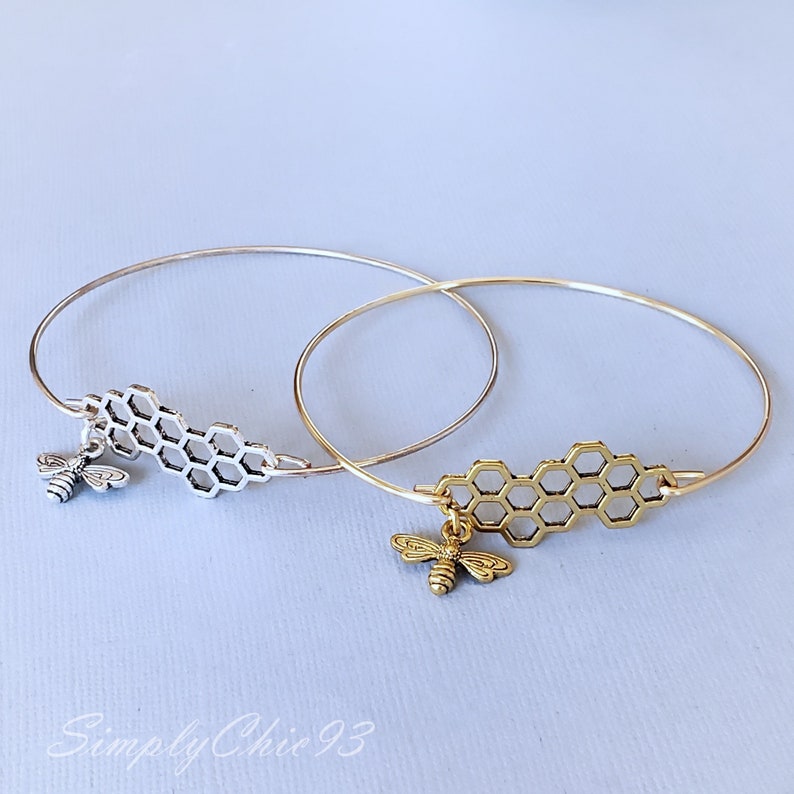 Sale Honey Bee - Bee Hive, Bumble Bee Bracelet, Bumble Bee Jewelry ...