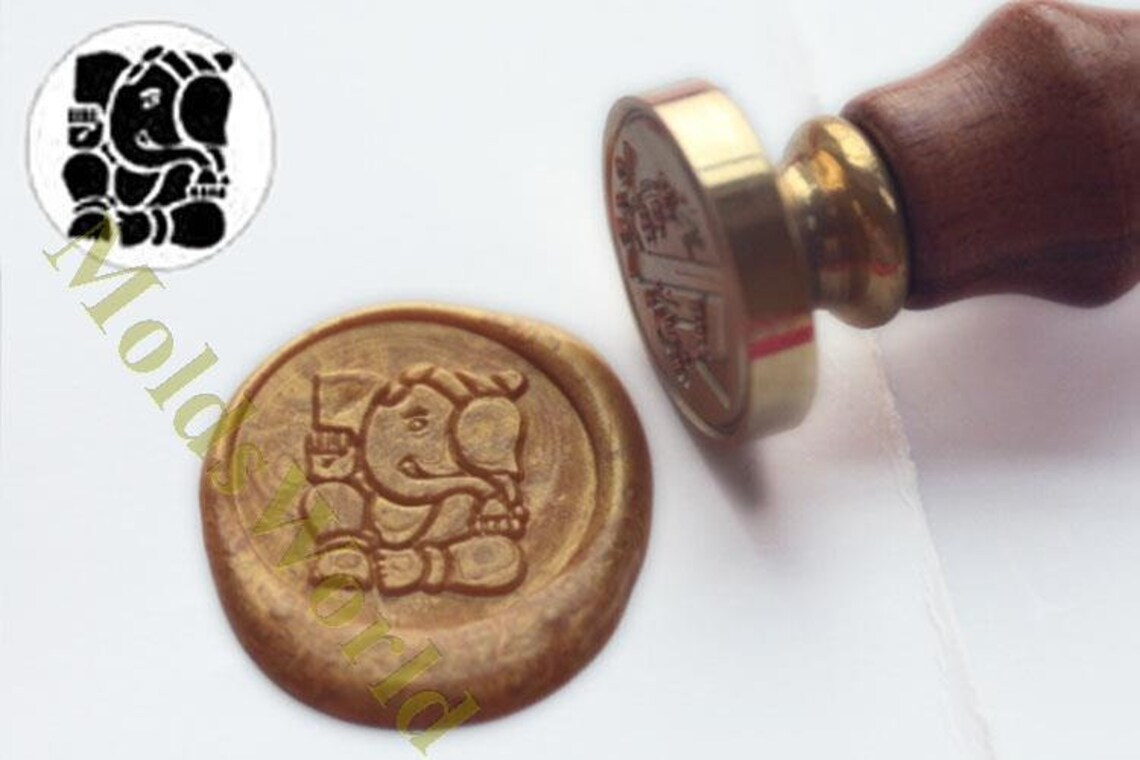 S1206 Ganesh Elephant Wax Seal Stamp , Sealing Wax Stamp, Wax Stamp ...