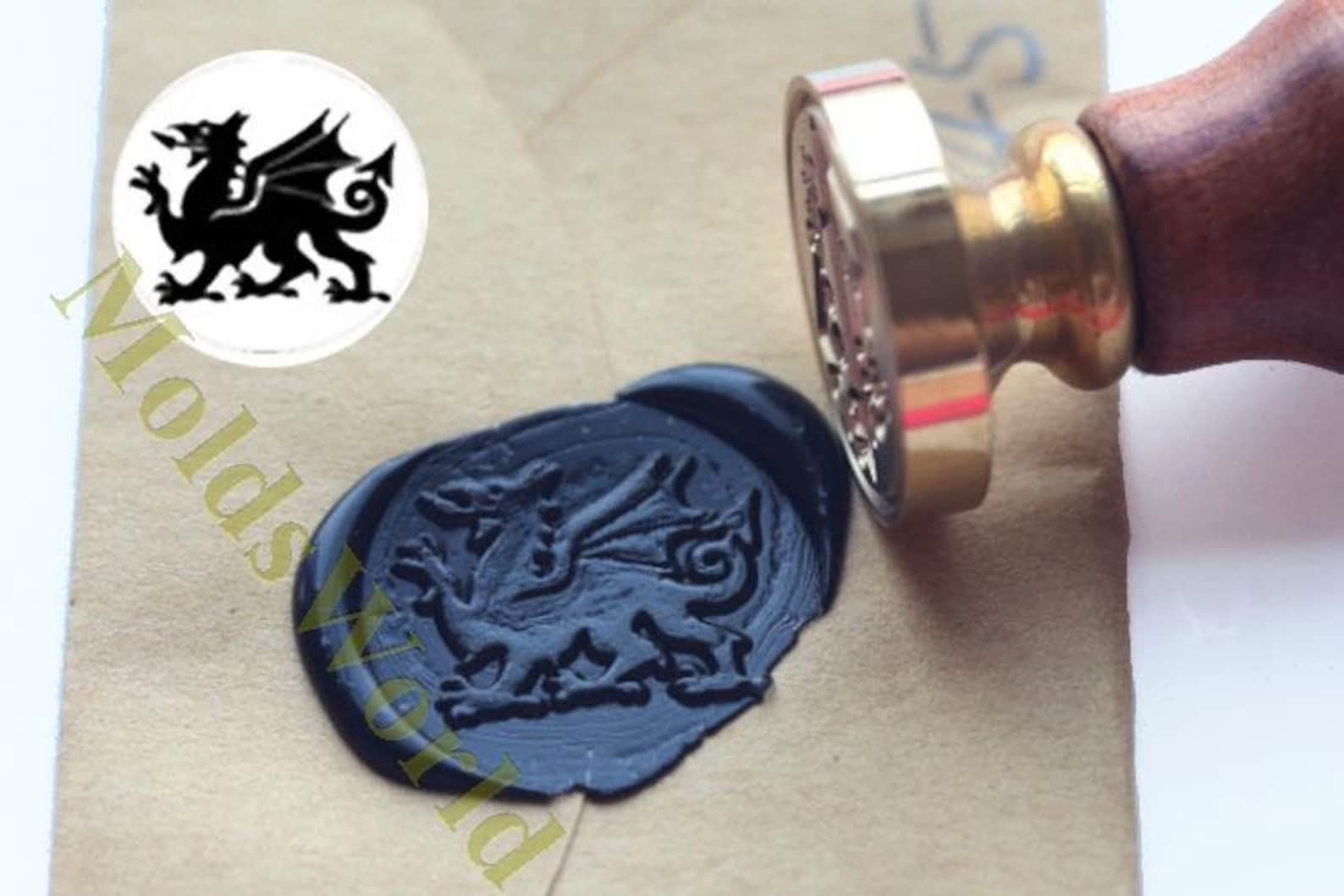 S1245 Welsh Dragon Wax Seal Stamp , Sealing Wax Stamp, Wax Stamp ...