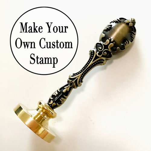 Custom logo wax seal kit for gift Custom initials wax stamp kit Brass ...