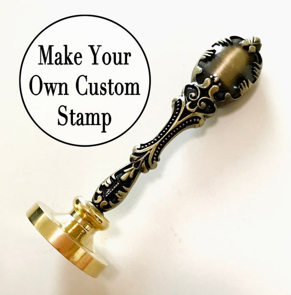 Personalized Logo Metal Handle Wax Seal Stamp Kit Custom - Etsy