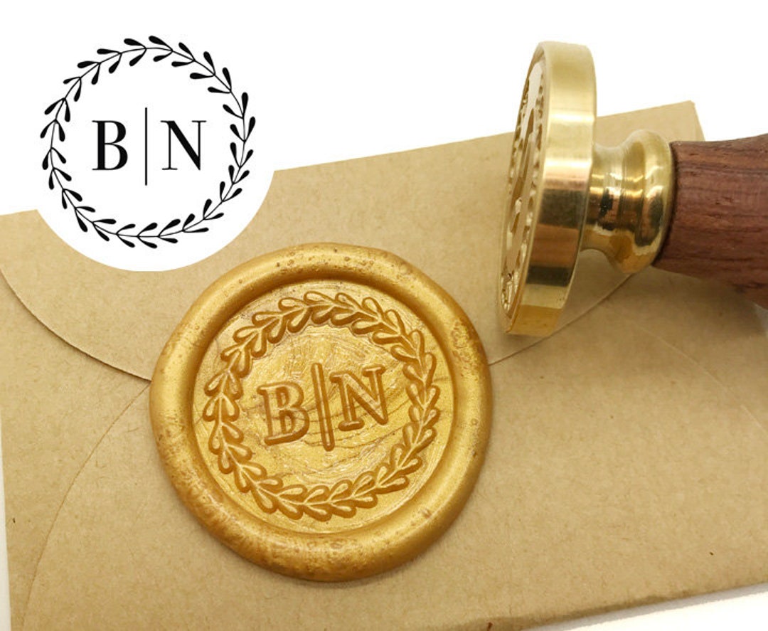 Custom Initials Wax Seal Stamp Personalized Heart Wedding Initials ...
