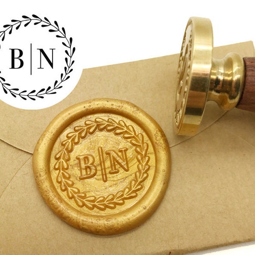 Custom Initials Wax Seal Stamp Personalized Heart Wedding | Etsy