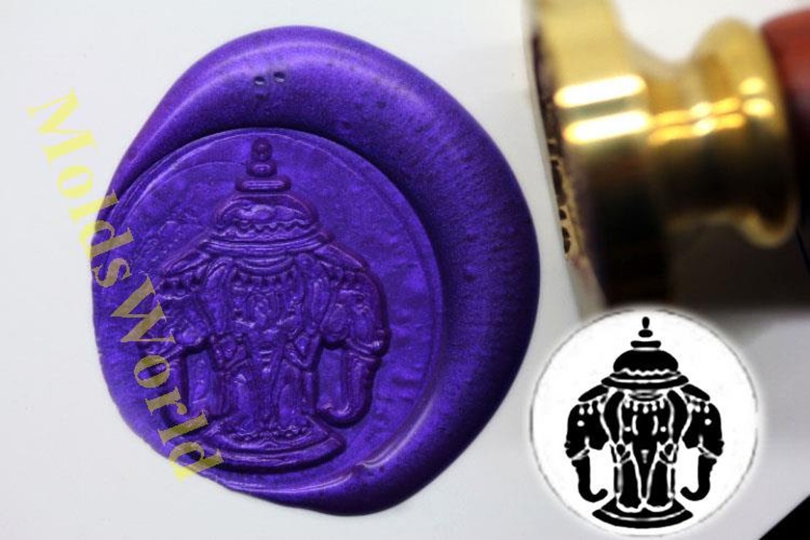 S1083 Three Elephants Wax Seal Stamp , Sealing Wax Stamp, Wax Stamp ...