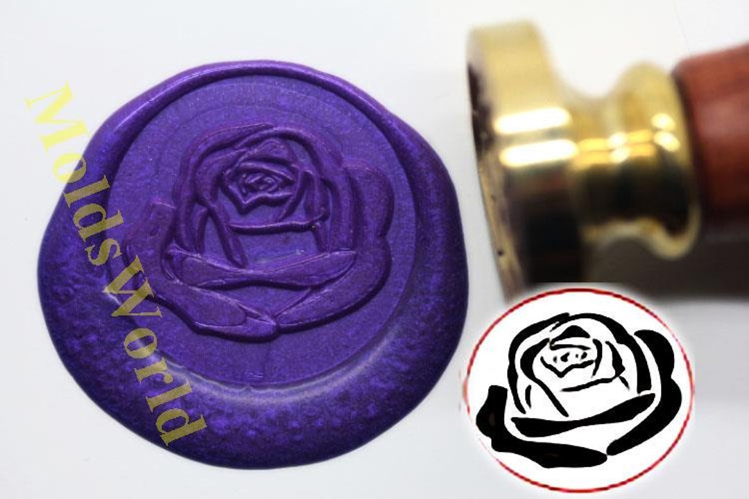 S1088 Rose Flower Wax Seal Stamp , Sealing Wax Stamp, Wax Stamp ...