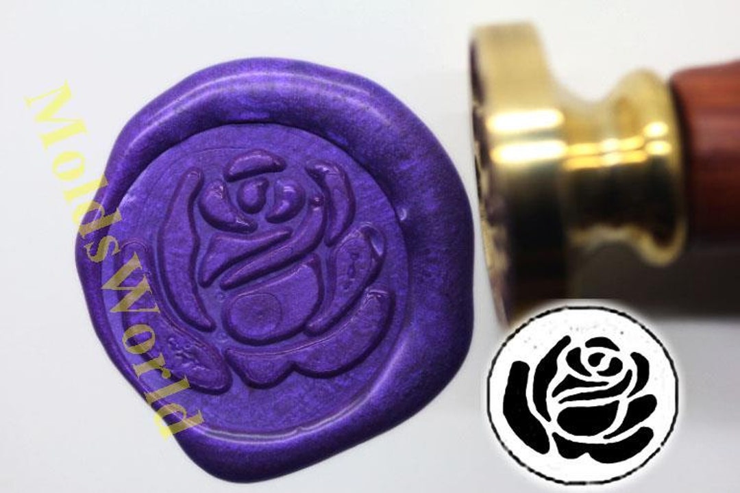 S1090 Rose Flower Wax Seal Stamp , Sealing Wax Stamp, Wax Stamp ...