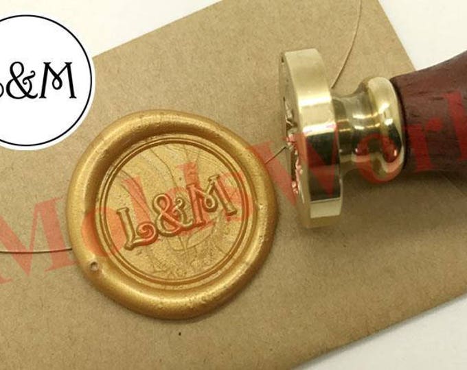 Custom Initials Wax Seal Stamp Personalized Heart Wedding Initials ...