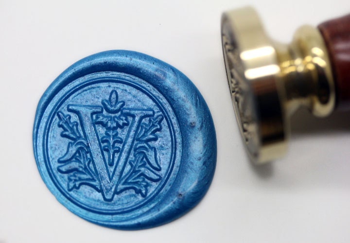S1164 Alphabet Letter " V " Wax Seal Stamp , Sealing Wax Stamp, Wax ...