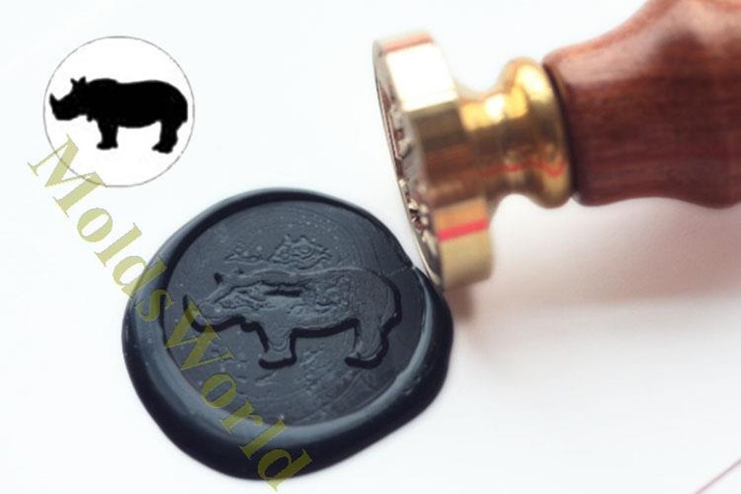 S1275 Rhino Rhinoceros Wax Seal Stamp , Sealing Wax Stamp, Wax Stamp ...