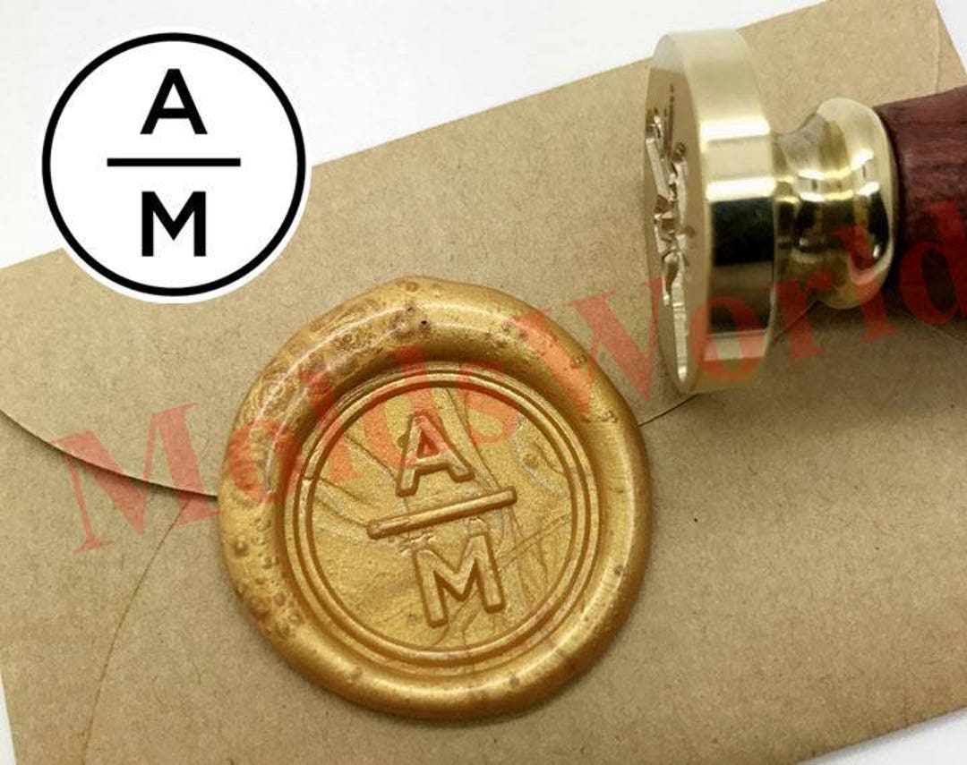 Personalized Initials Wax Seal Stamp Custom Monogram Wedding Invitation ...