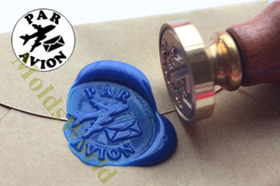 S1257 Par Avion Airmail Wax Seal Stamp , Sealing Wax Stamp, Wax Stamp ...