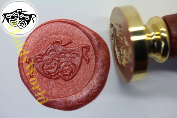 S1004 Two Masks Domino Wax Seal Stamp Sealing Wax Stamp Wax | Etsy