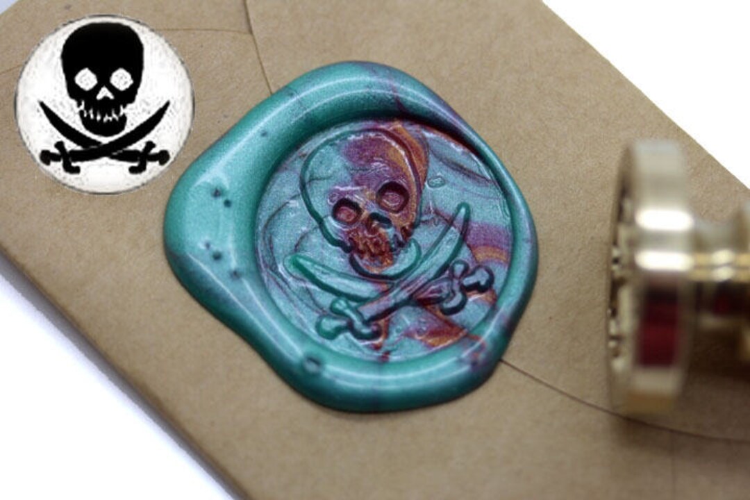S1256 Skull & Sword Wax Seal Stamp , Sealing Wax Stamp, Wax Stamp ...