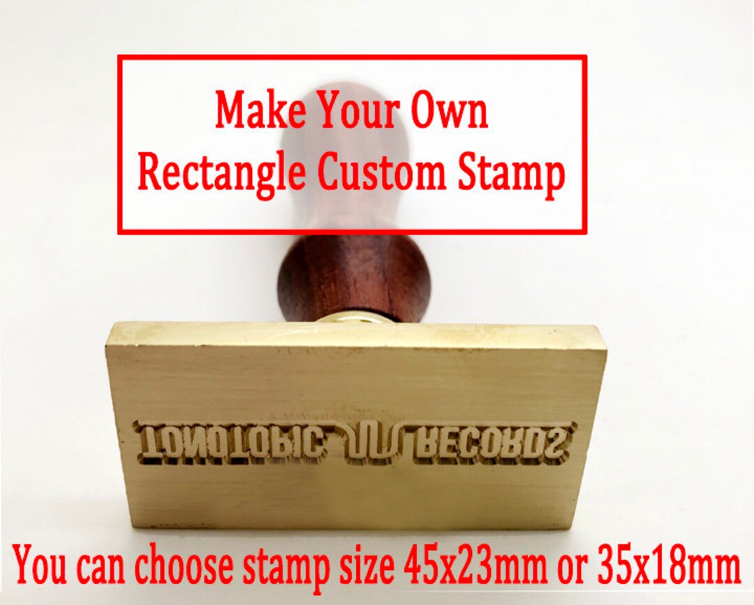 Personalized Rectangle Brass Wax Seal Stamp /custom Wax Seal Stamp ...