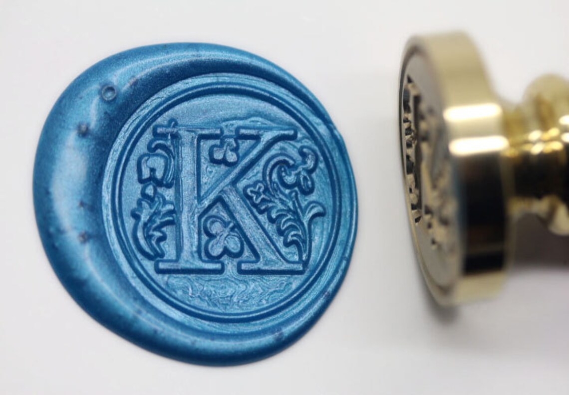 S1153 Alphabet Letter " K " Wax Seal Stamp , Sealing Wax Stamp, Wax ...
