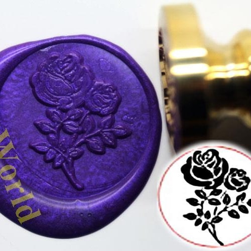 Rose Wax Seal Stamp Rose Wax Sealing Stamp Flower Wax Seal - Etsy Hong Kong