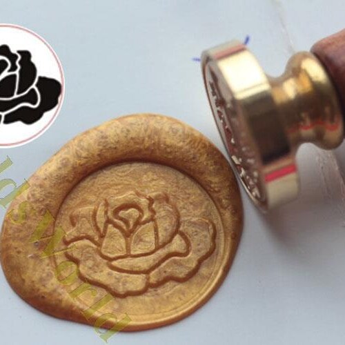 Rose Wax Seal Stamp Rose Wax Sealing Stamp Flower Wax Seal - Etsy Hong Kong