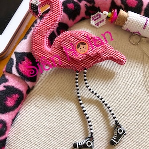 Fifi the Flamingo - 3D Beaded Brick/peyote Stitch Ornament Tutorial PDF ...