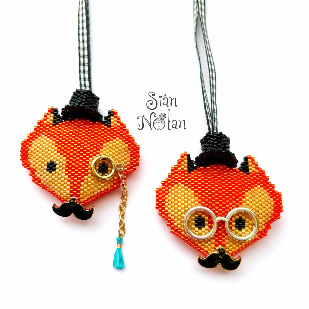 Monsieur Le Fox Brick/peyote Stitch 3D Ornament - Tutorial PDF - Etsy