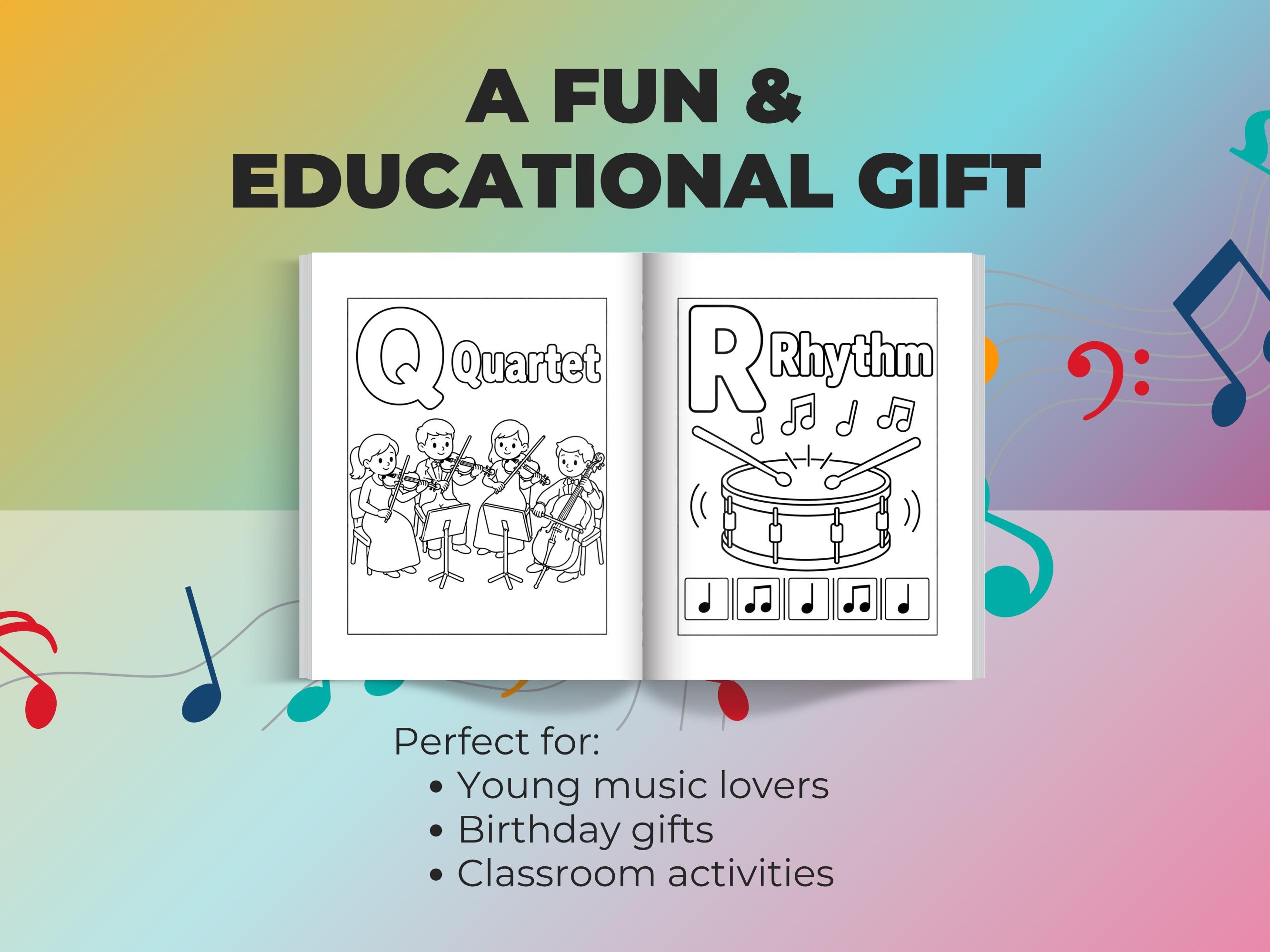 Music Alphabet Coloring Pages for Kids | ABC Music Coloring Book ...