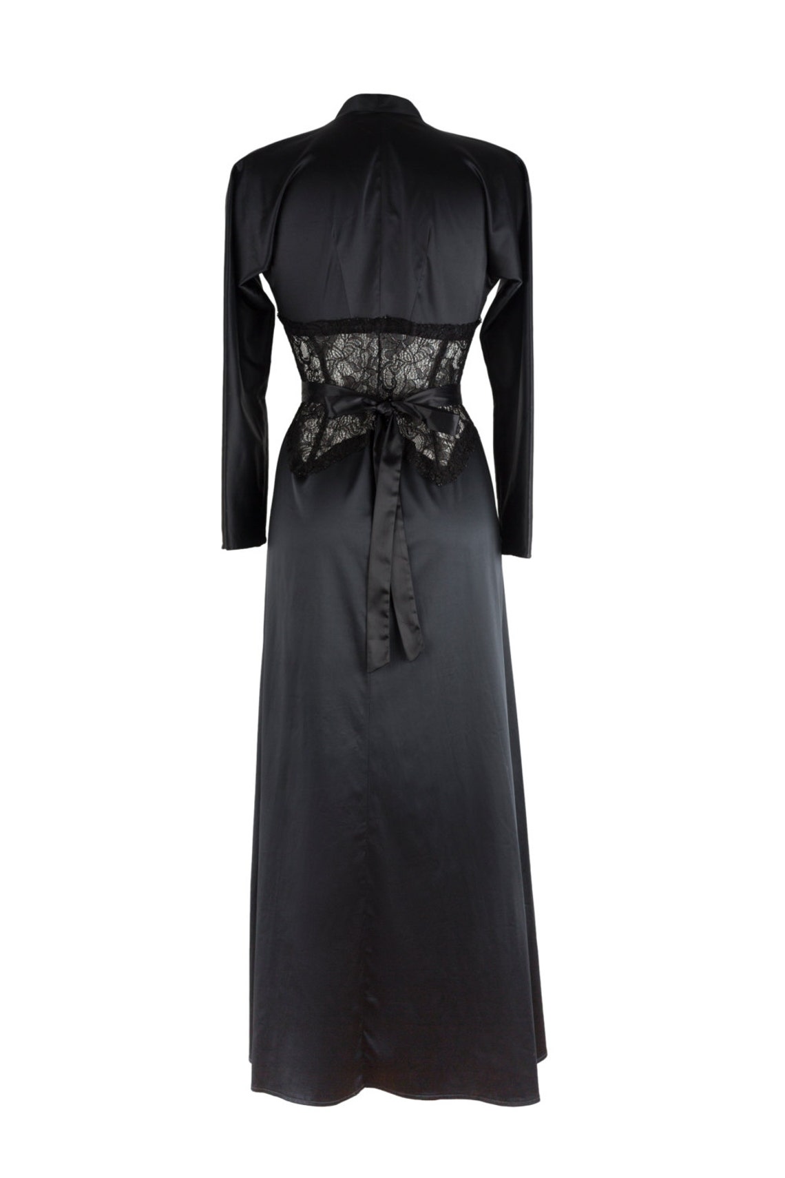 Women's Dressing Gown Black Robe/Dressing Gown inspired | Etsy