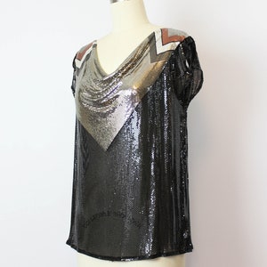 Vintage Metal Mesh Shirt / 1980s WHITING and DAVIS Mesh Blouse - Etsy