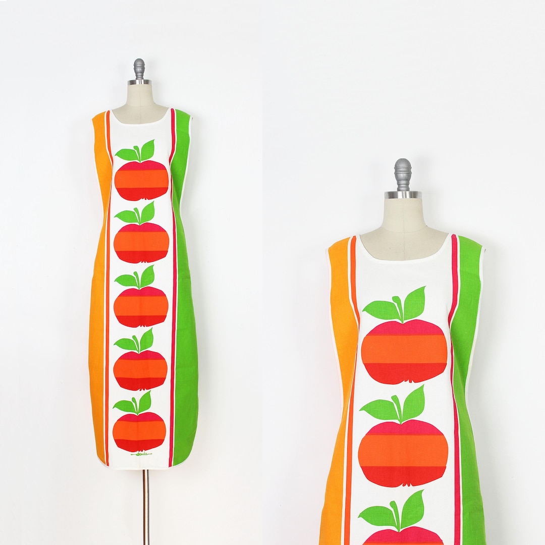 Vintage 60s Apron / 1960s Maxi Apron / Apron Tie Dress / Side Tie Apron ...