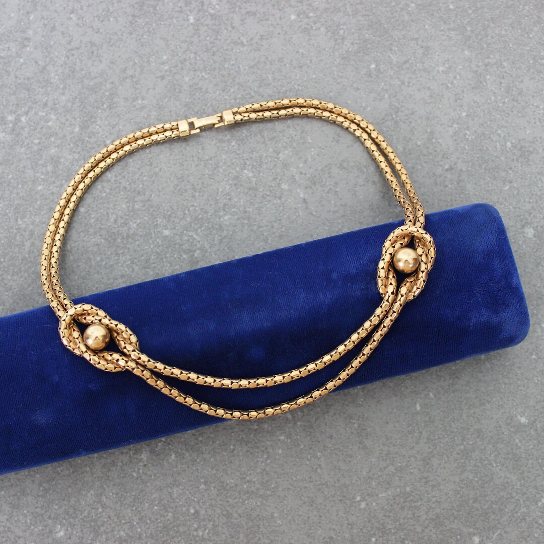 Vintage 40s Necklace / 1940s Love Knot Necklace / 1940s Jewelry ...