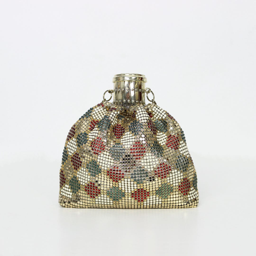 Vintage 50s Metal Mesh Purse / Gate Top Mesh Purse / Expandable Metal ...